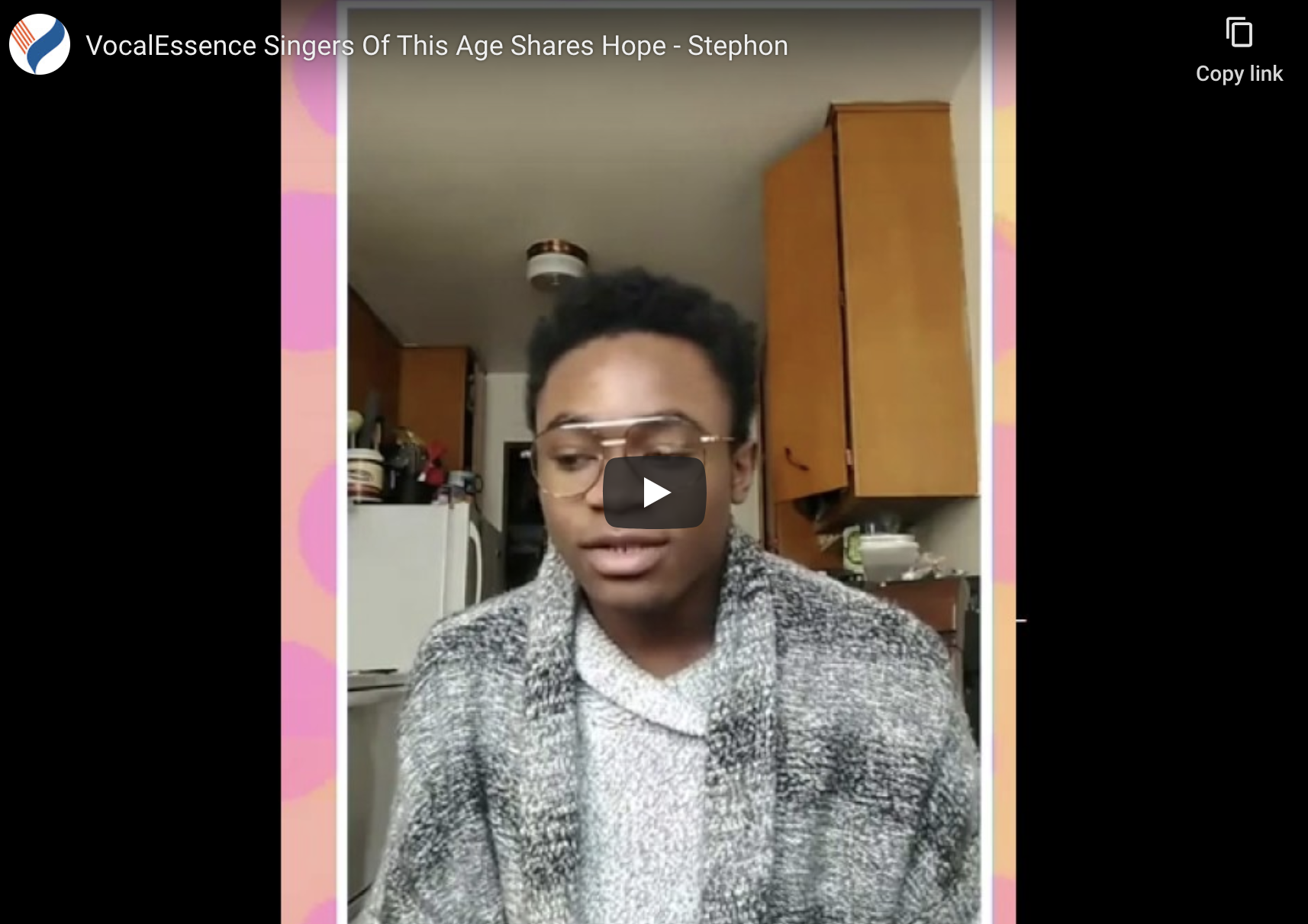 Stephon from VESOTA Shares Hope - VocalEssence